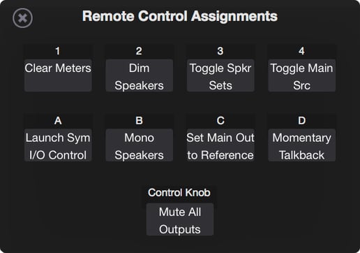 Apogee Control Hardware Remote for Symphony I/O MkII setup & button assignment